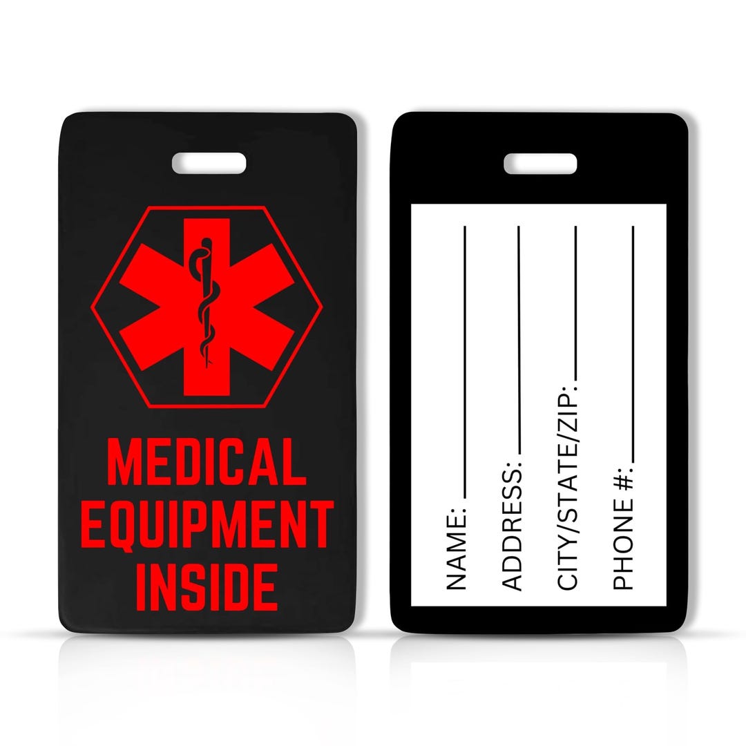 Medical Equipment Luggage Tag for Travel, Suitable for CPAP, 1 Luggage ...