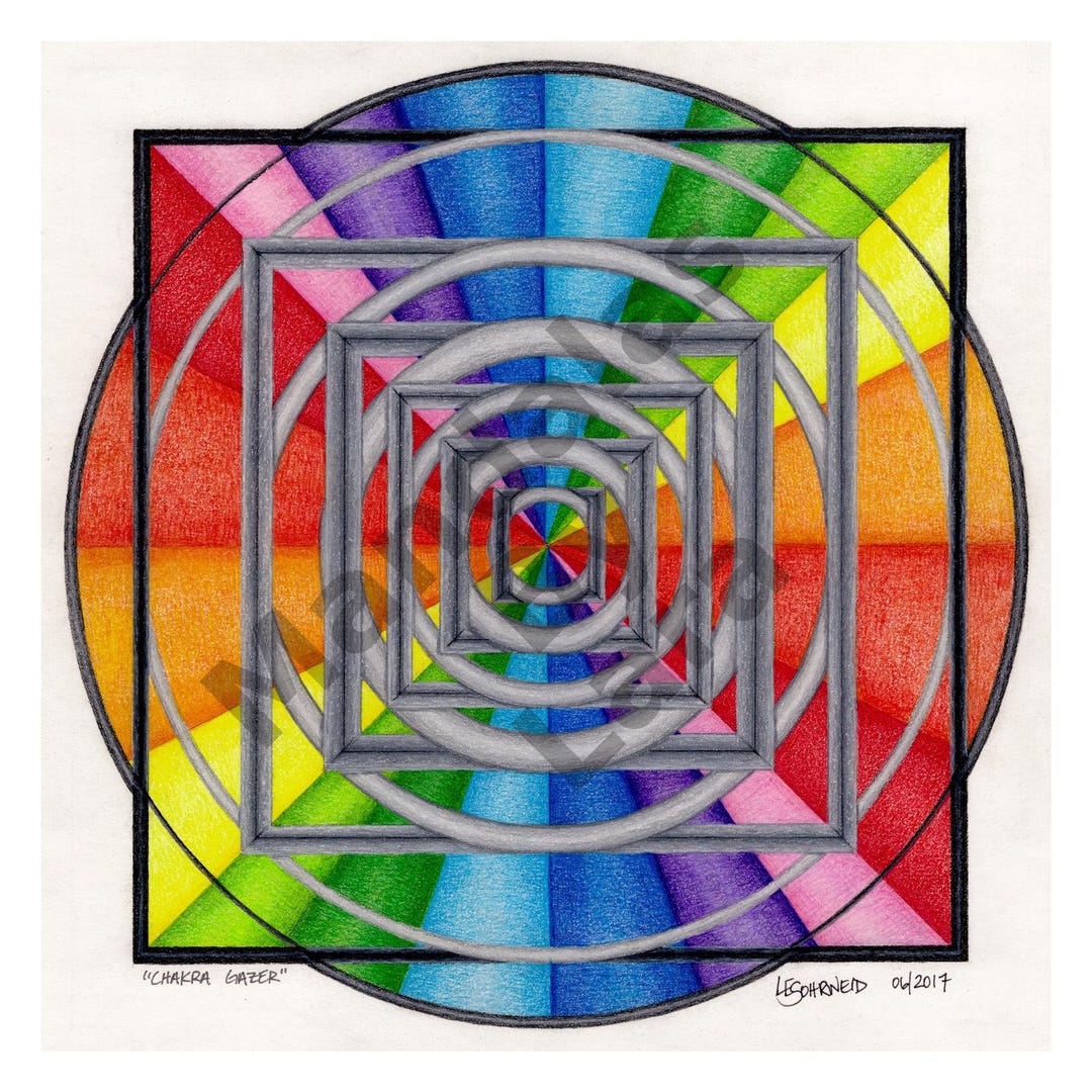 Chakra Mandala Printable Wall Art - Chakra Gazer Energy Alignment & Balance Decor | Meditation ...