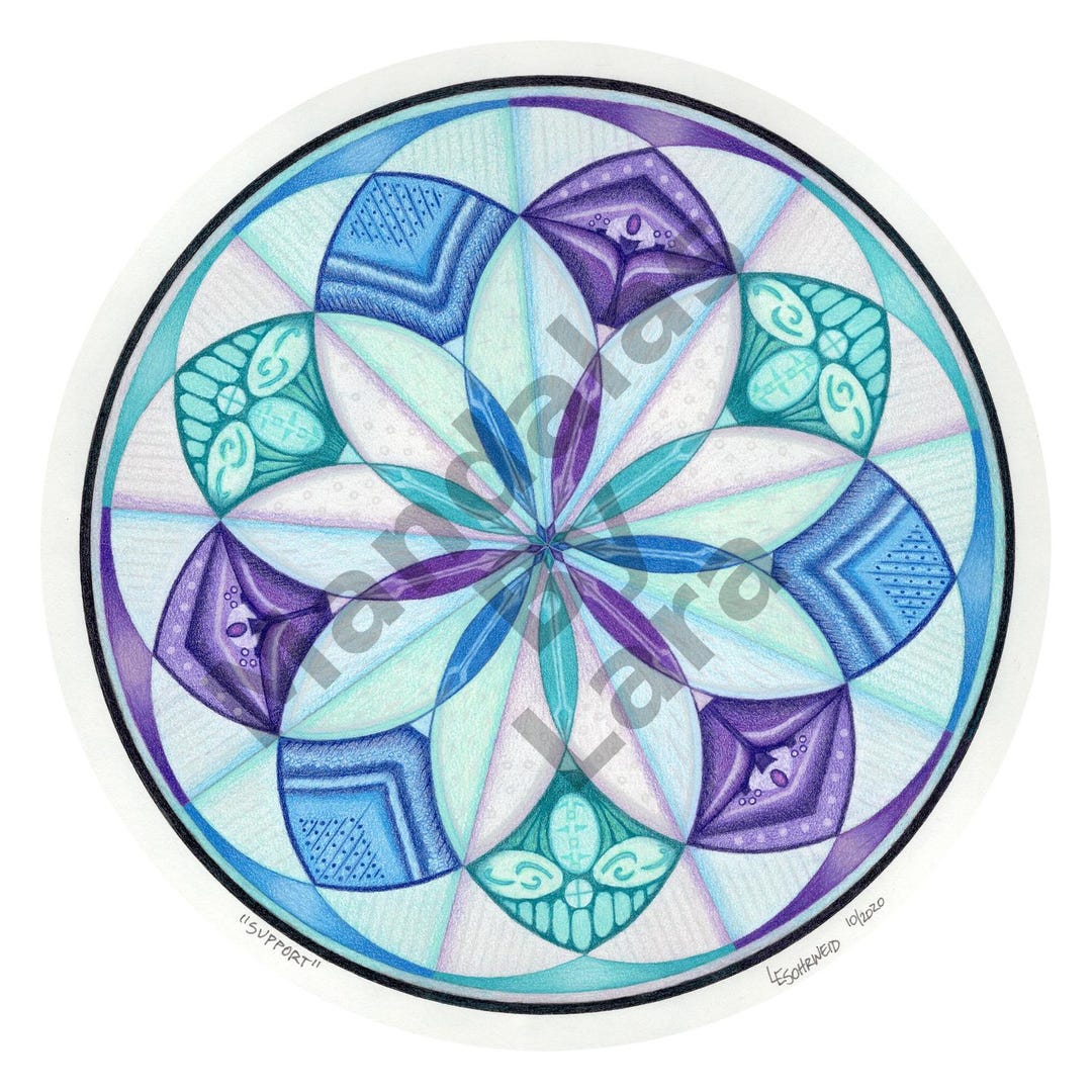 Grounding Mandala Printable Wall Art - Support, Comfort & Steady Energy ...