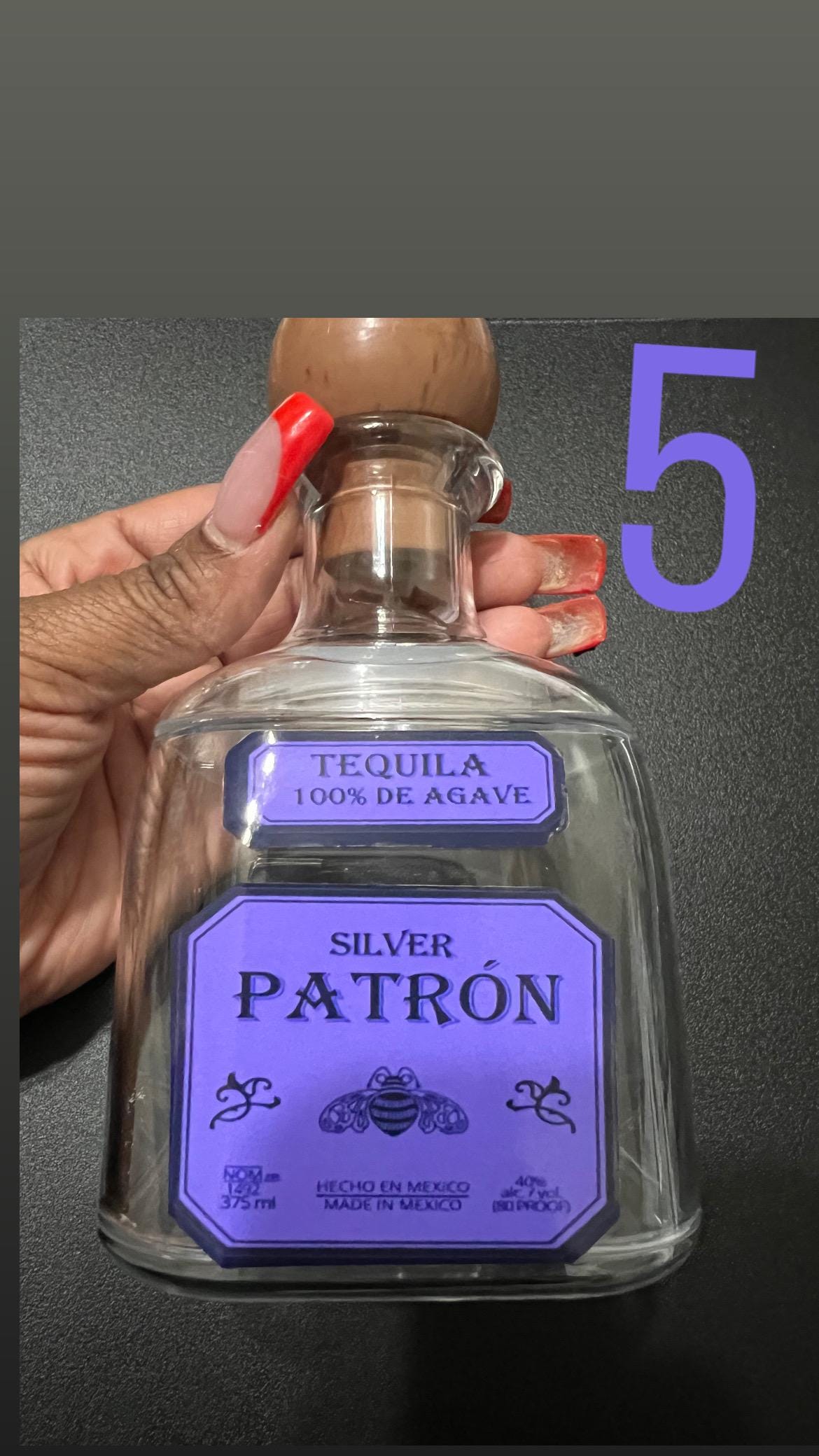 1 Reusable Patron Cups Custom Color Label. NO NAME Color Only. Straws ...