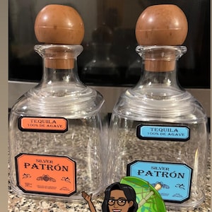 1 Reusable Patron Cups Custom Color Label. NO NAME Color Only. Straws ...