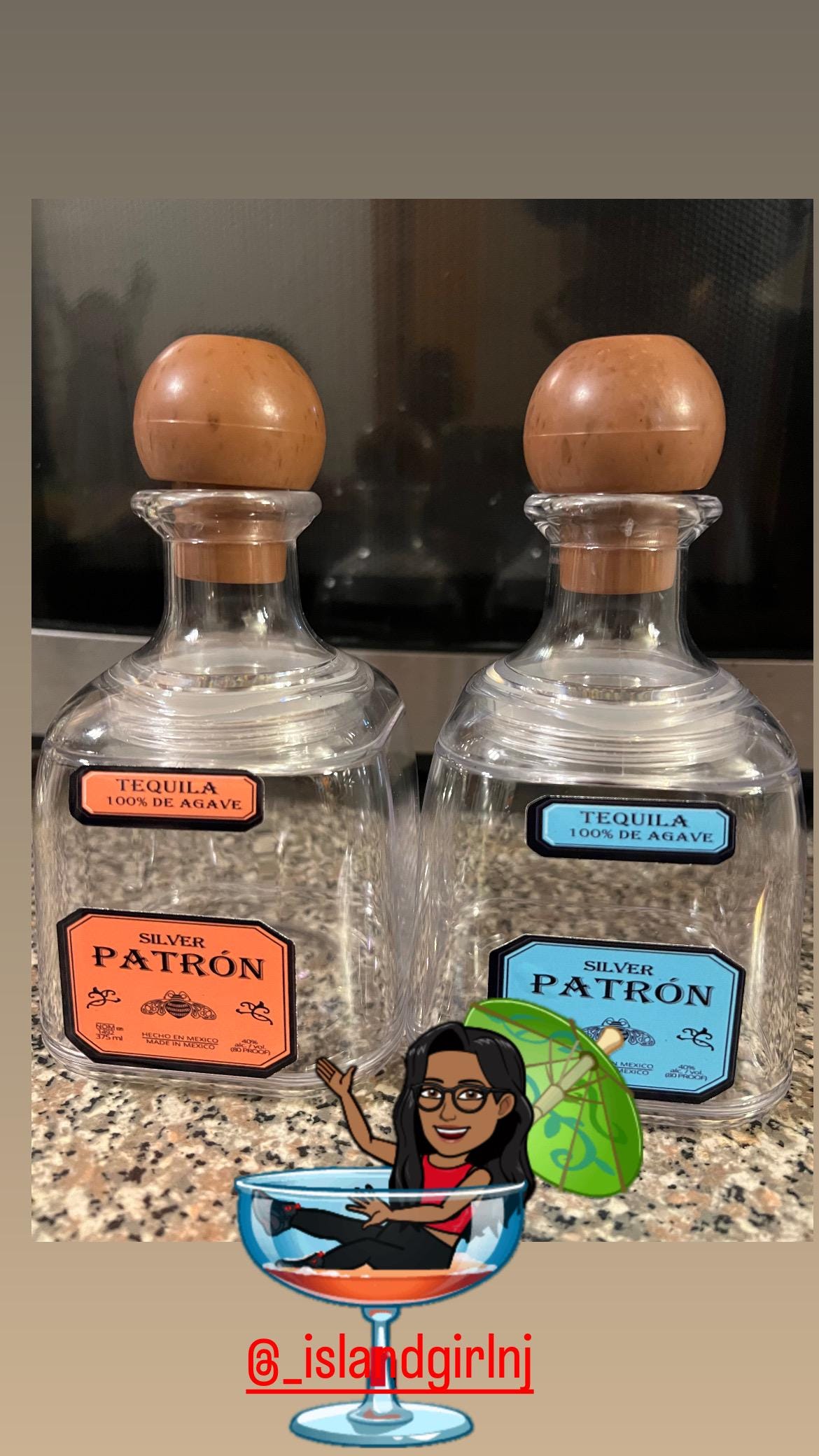 1 Reusable Patron Cups Custom Color Label. NO NAME Color Only. Straws ...