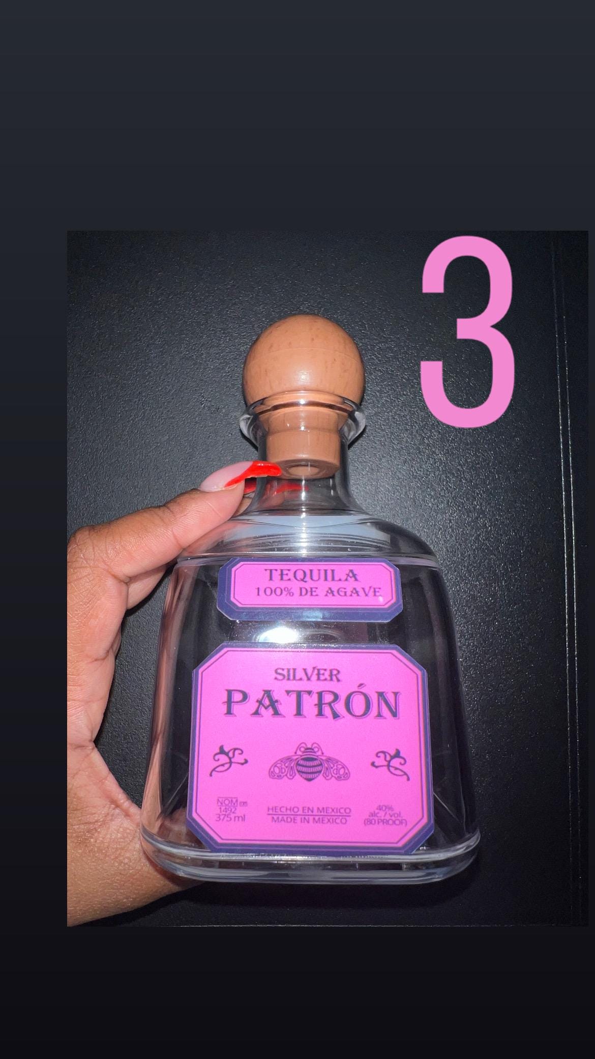 1 Reusable Patron Cups Custom Color Label. NO NAME Color Only. Straws ...