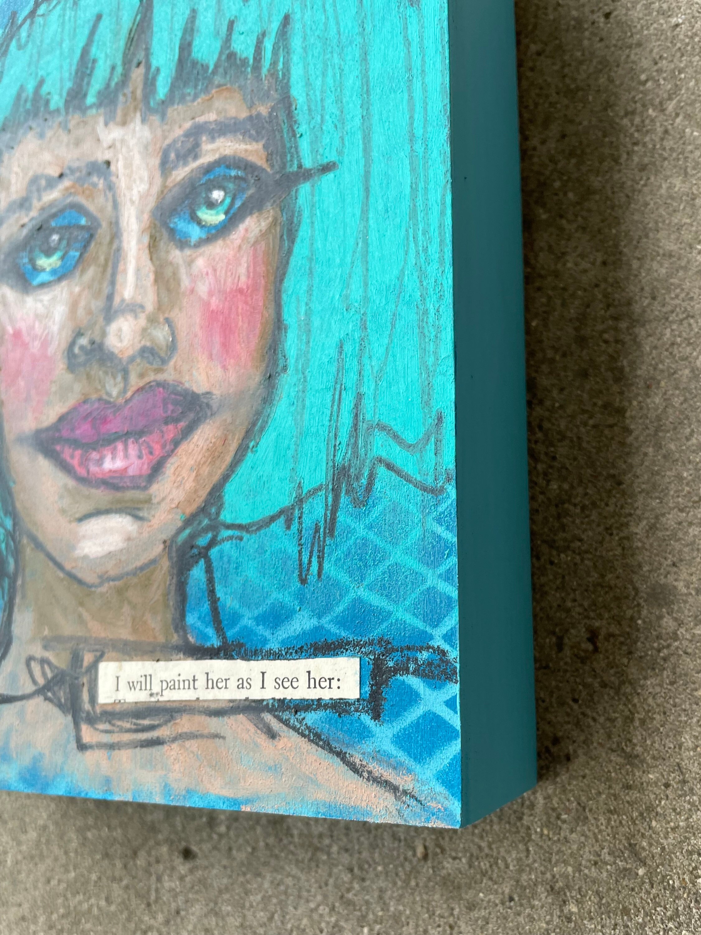 The Muse Mixed Media Portrait Painting Drawing - Etsy