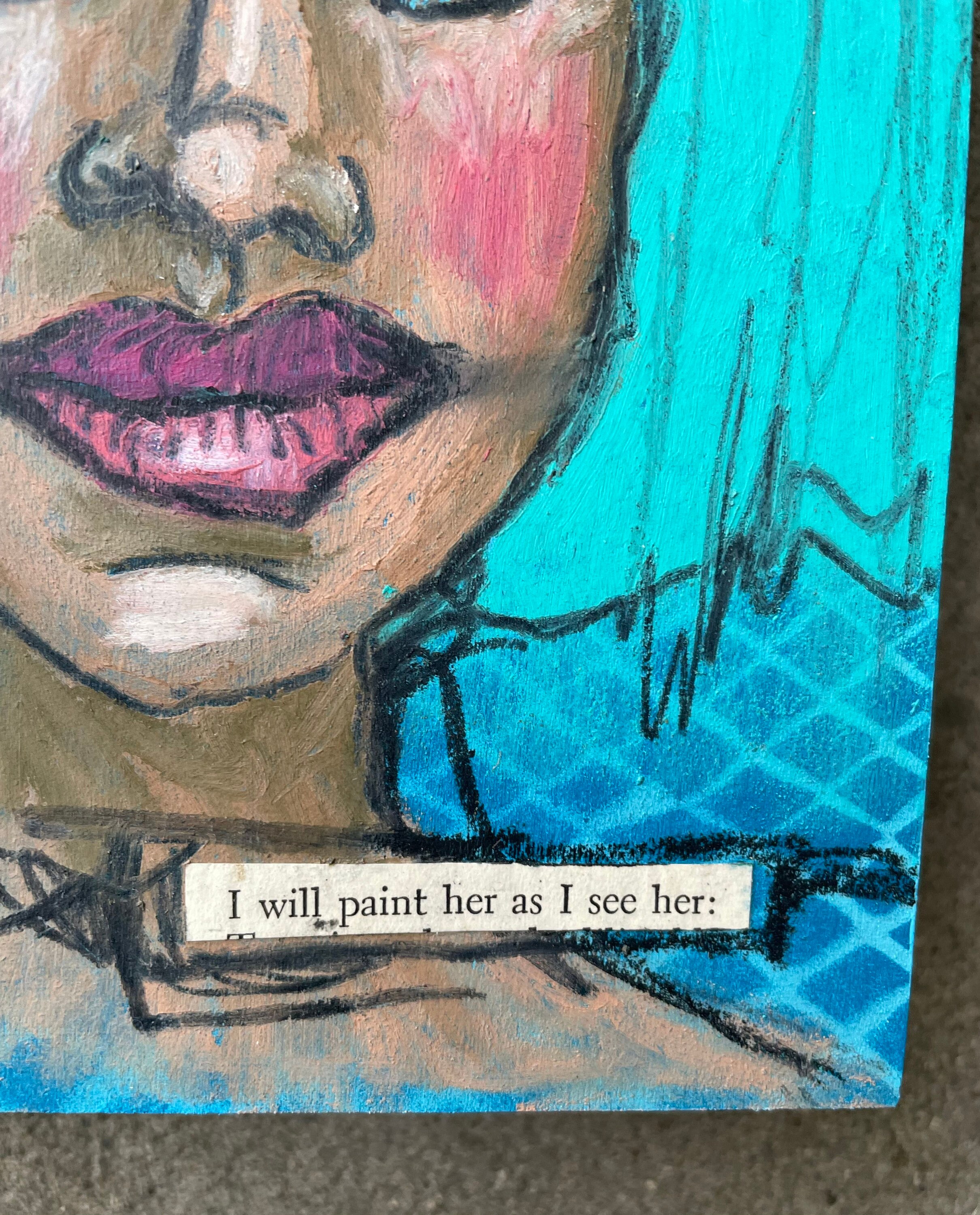 The Muse Mixed Media Portrait Painting Drawing - Etsy