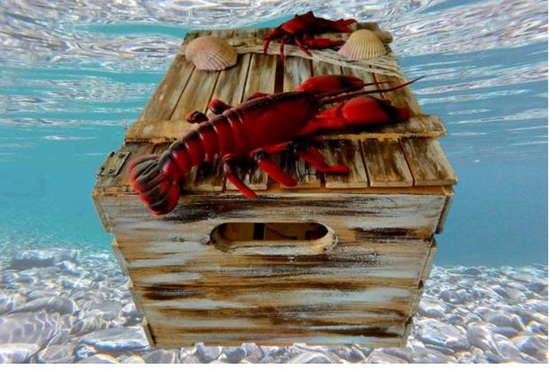 Wood Distressed Lobster/crab Trap Card Box. - Etsy