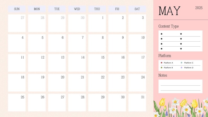 PRINTABLE CALENDAR 2025 - Etsy