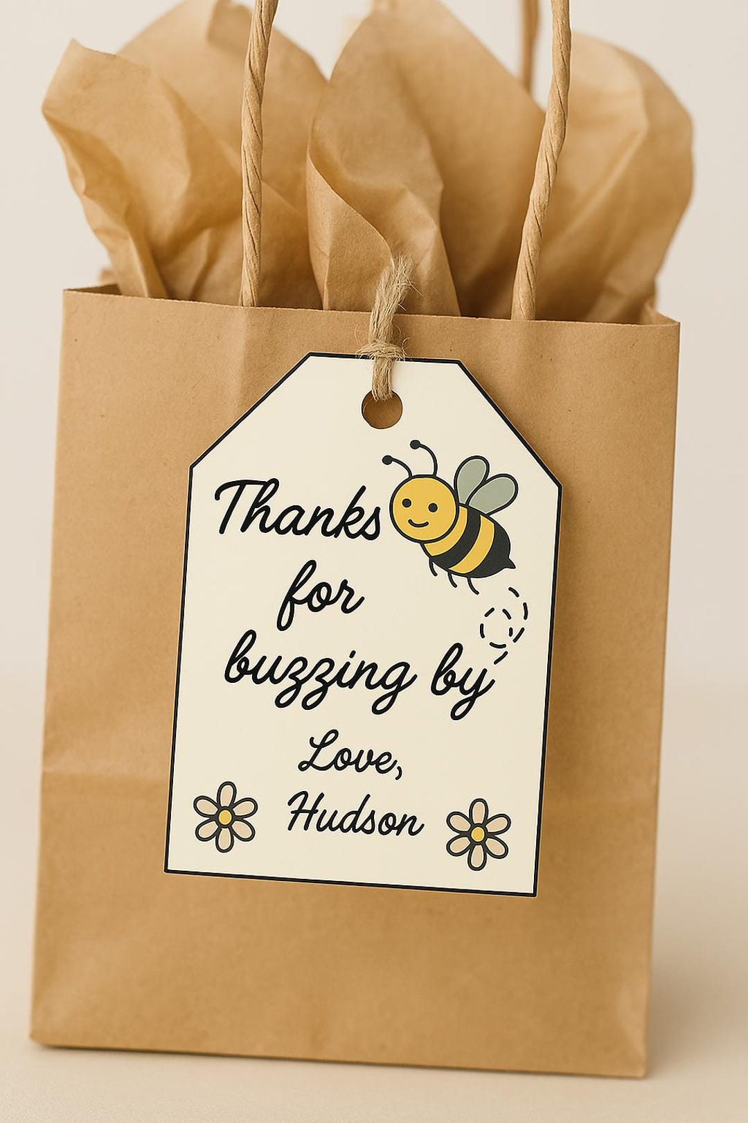 Bee Day Thank You Tag | Editable Bumble Bee Favor Tag | 1st Birthday ...