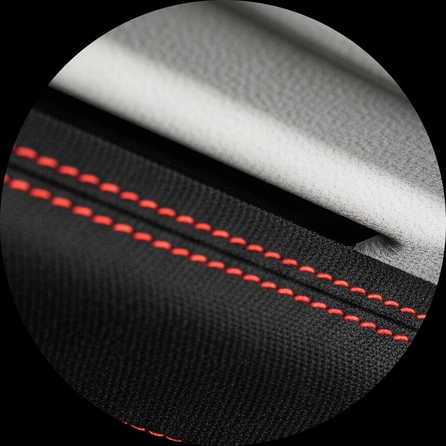 Jeep Wrangler Rubicon Red Stitched Headliner for JLU 4-door Models From ...