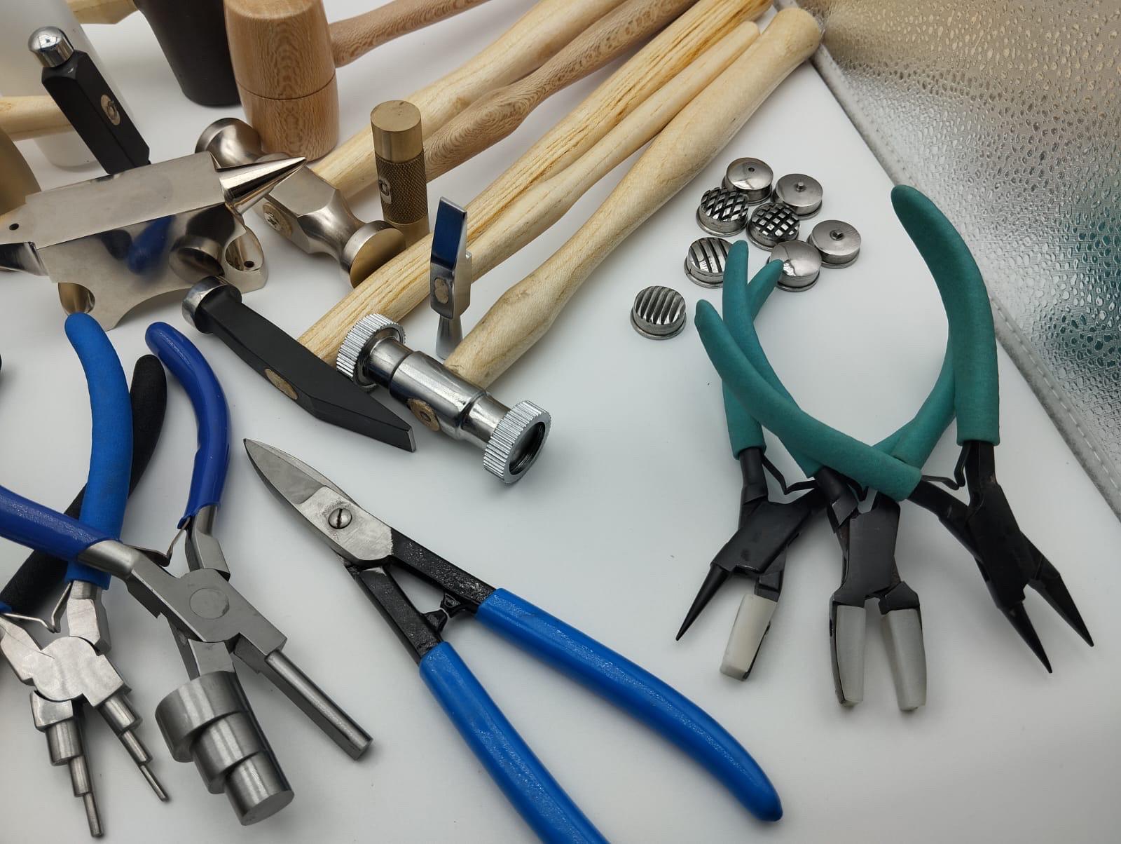 30pc Jewelry Making Tools Kit Hammer Anvil Pliers Mallets Clamps ...