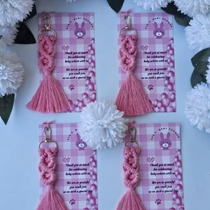 Custom Macrame Keychain, With or Without Card Wedding Gifts, Bridal ...