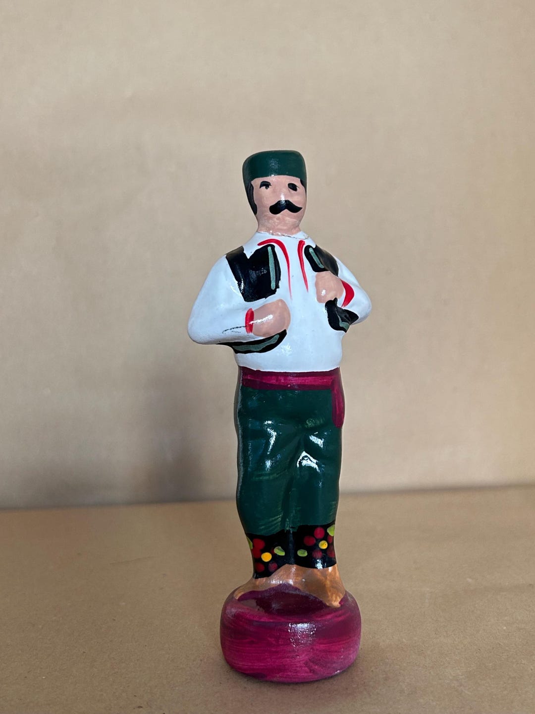 Ceramic Glazed Painted Figurine – Serbian Traditional Man (sumadinac ...