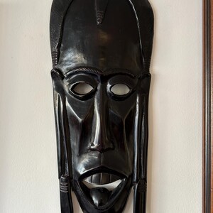 Mahogany Dark Wood African Mask With Intricate Carvings- Wall Decor - Etsy
