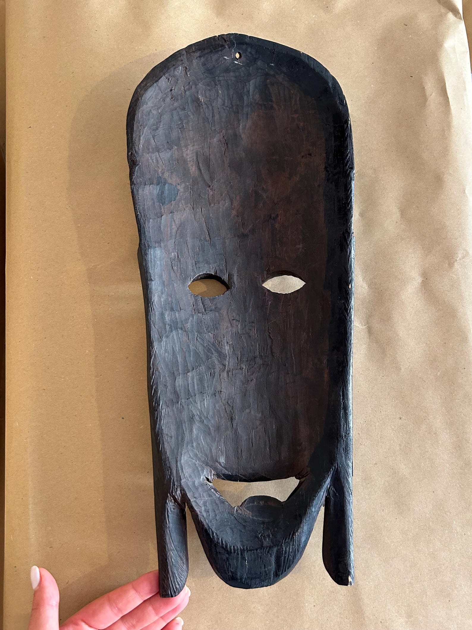 Mahogany Dark Wood African Mask With Intricate Carvings- Wall Decor - Etsy