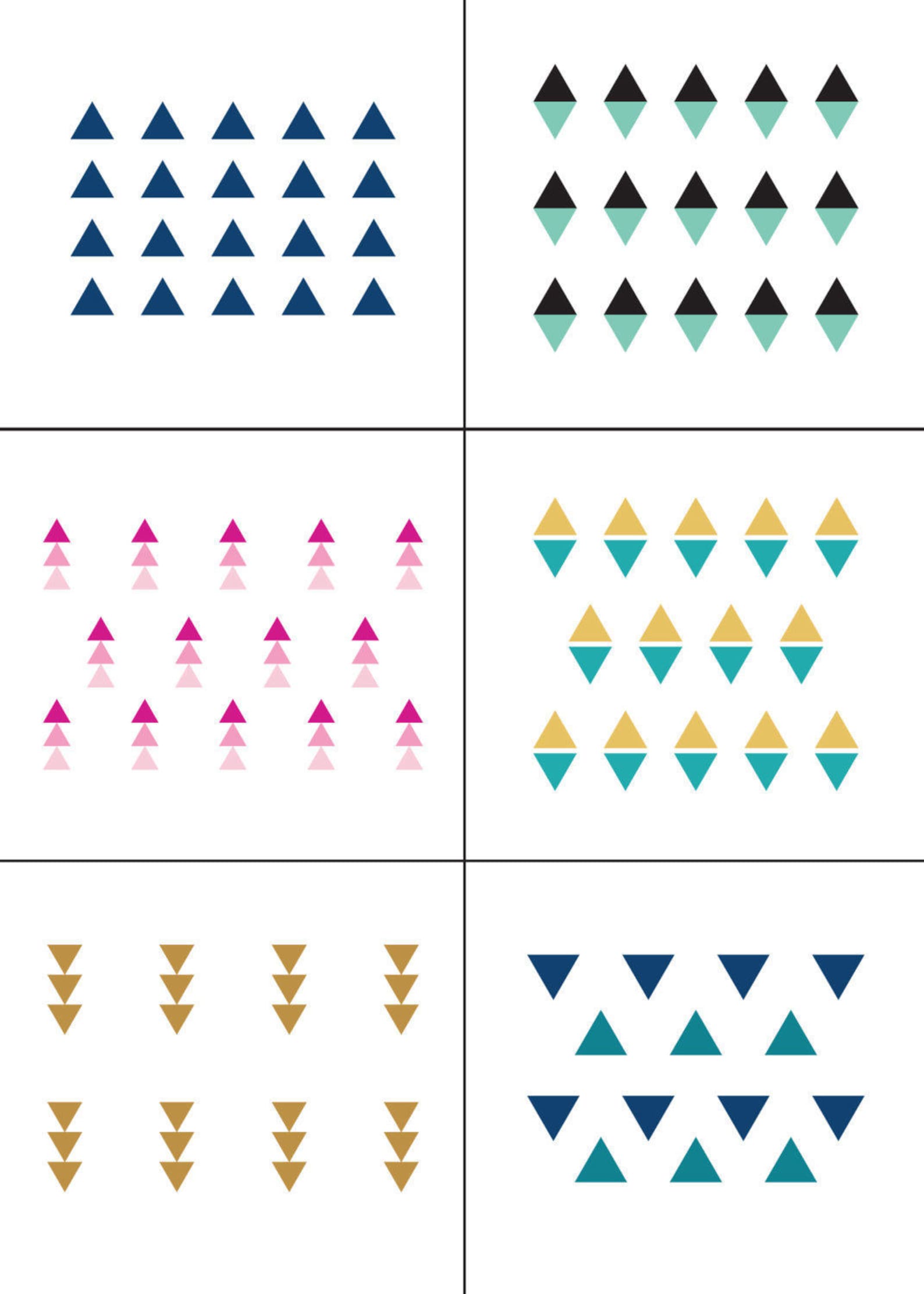 Triangle Vinyl Wall Decals - Etsy