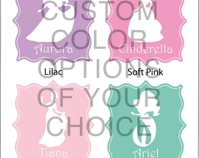 Disney Princess Vinyl Wall Decals - Etsy