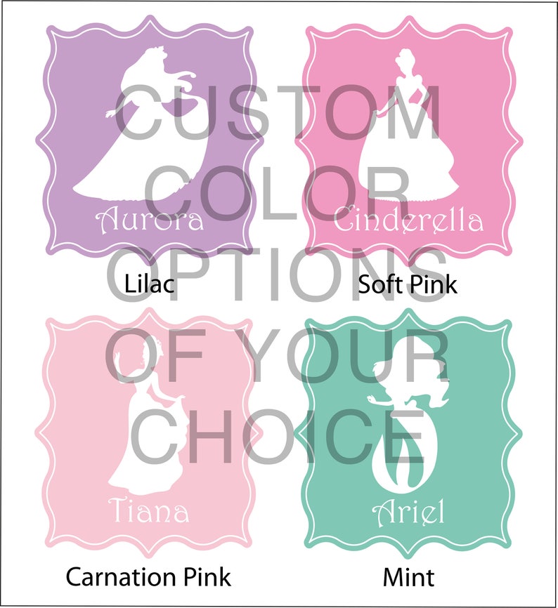 Disney Princess Vinyl Wall Decals - Etsy