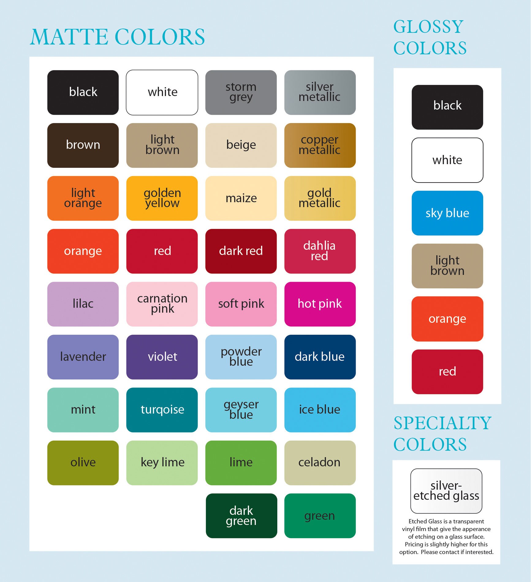 Translucent Vinyl Samples