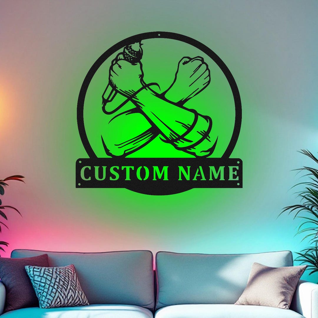 Custom Beatboxing Metal Wall Art With Led Light, Personalized ...