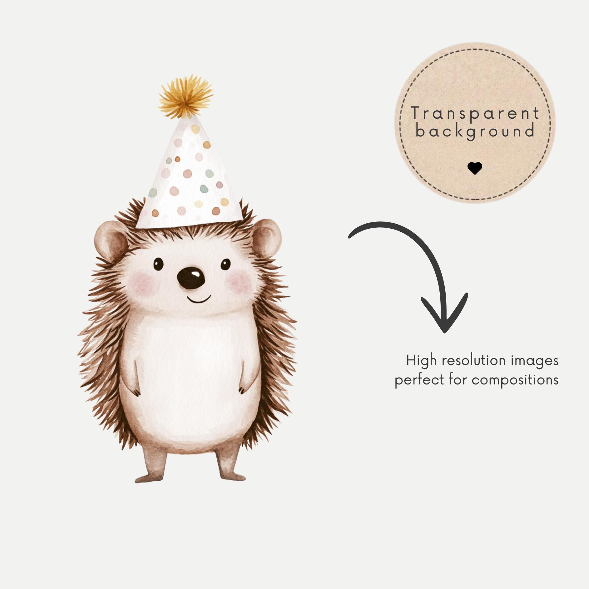 Woodland Birthday Watercolor Clipart – Forest Animals Party (commercial ...