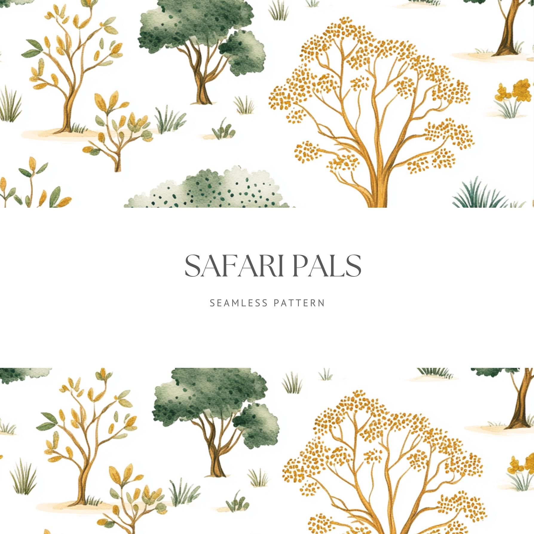 Watercolor Safari Animals Clipart Set - Jungle Friends, Cute Wildlife ...