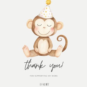 Safari Birthday Watercolor Clipart - Cute Jungle Animal Party ...