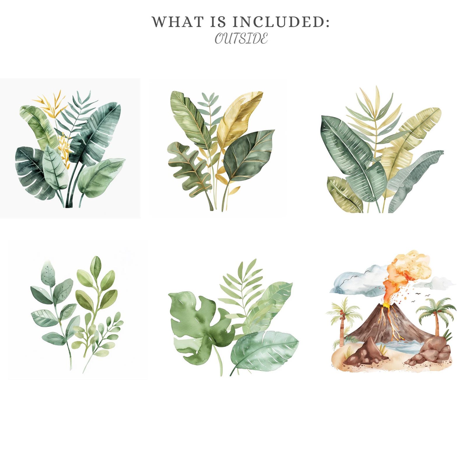 Safari Birthday Watercolor Clipart - Cute Jungle Animal Party ...