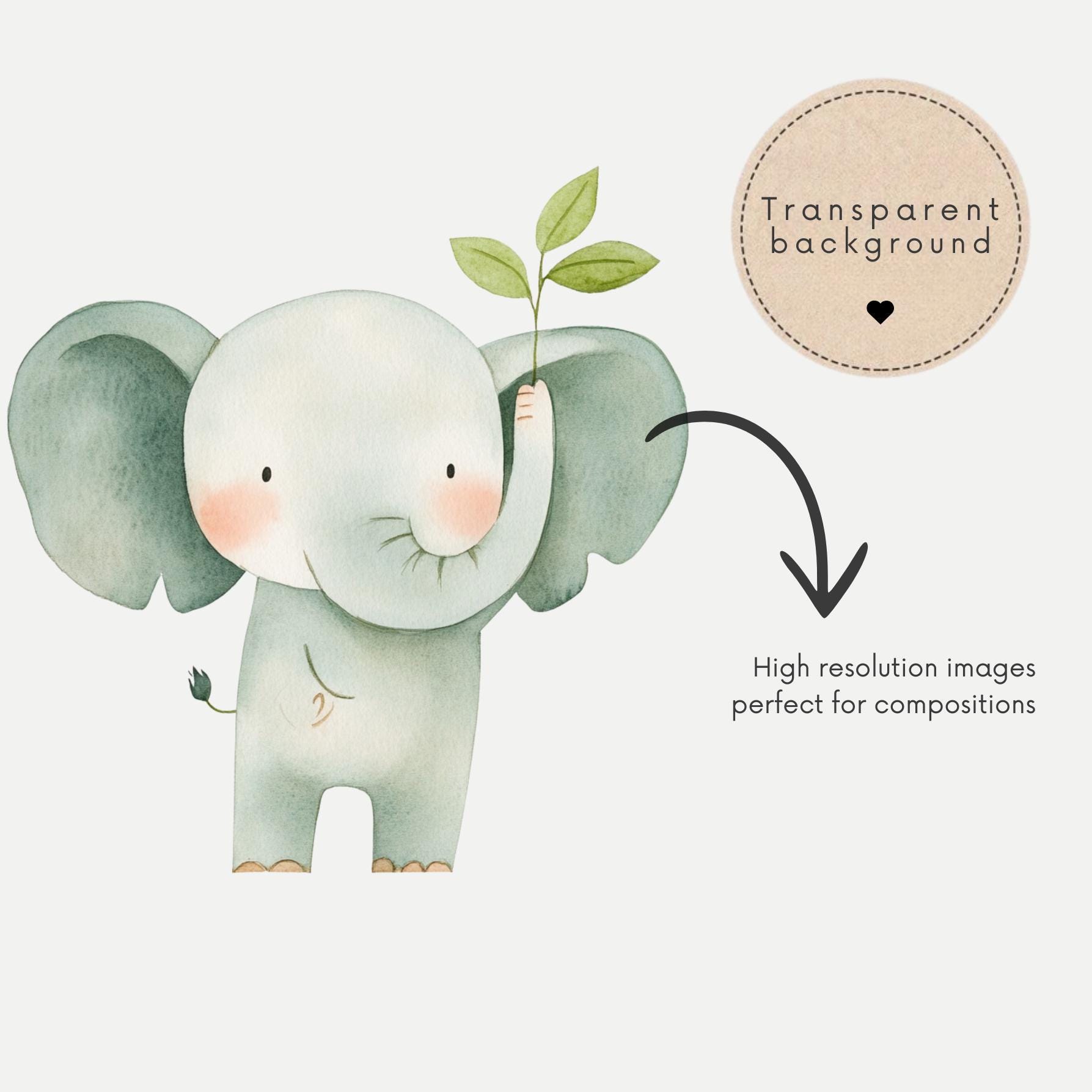 Watercolor Safari Animals Clipart Set - Jungle Friends, Cute Wildlife ...