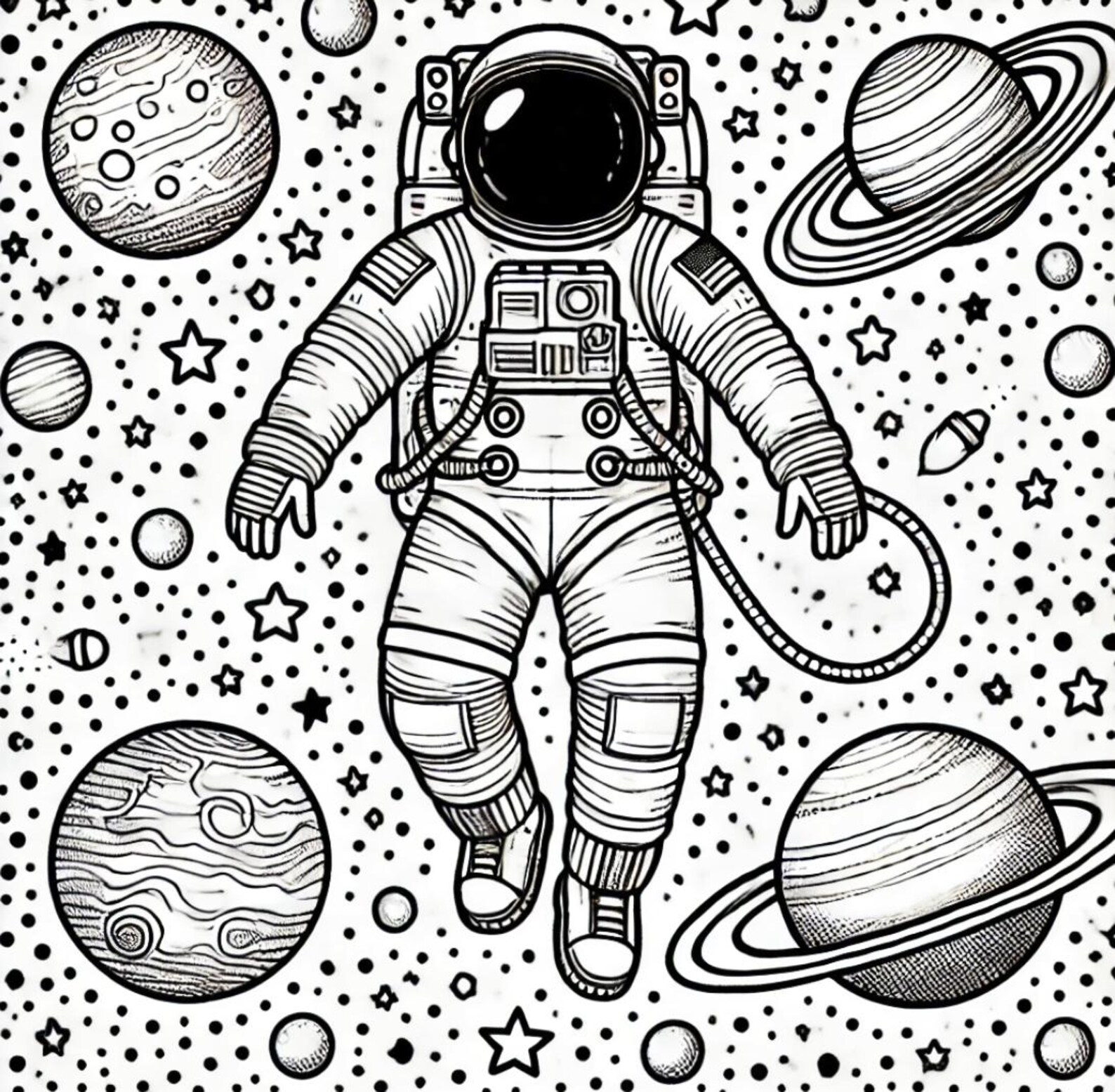 Outer Space Adventure Coloring Book - Etsy