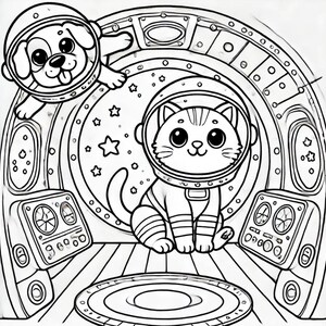 Outer Space Adventure Coloring Book - Etsy