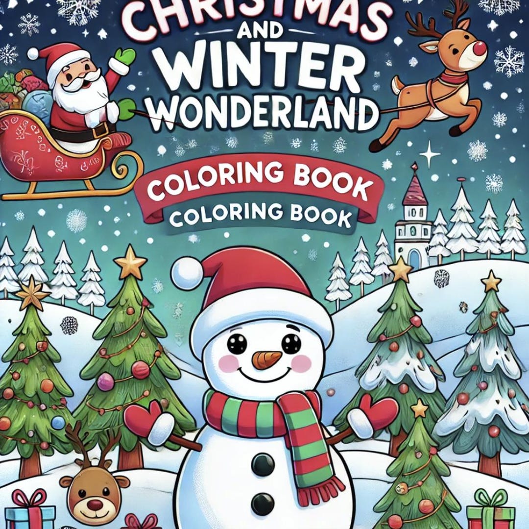 Christmas & Winter Wonderland Coloring Book! - Etsy