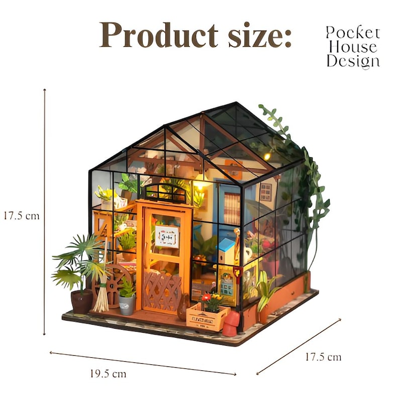 DIY Miniature Greenhouse Kit: Cathy's Flower House With LED Lights ...