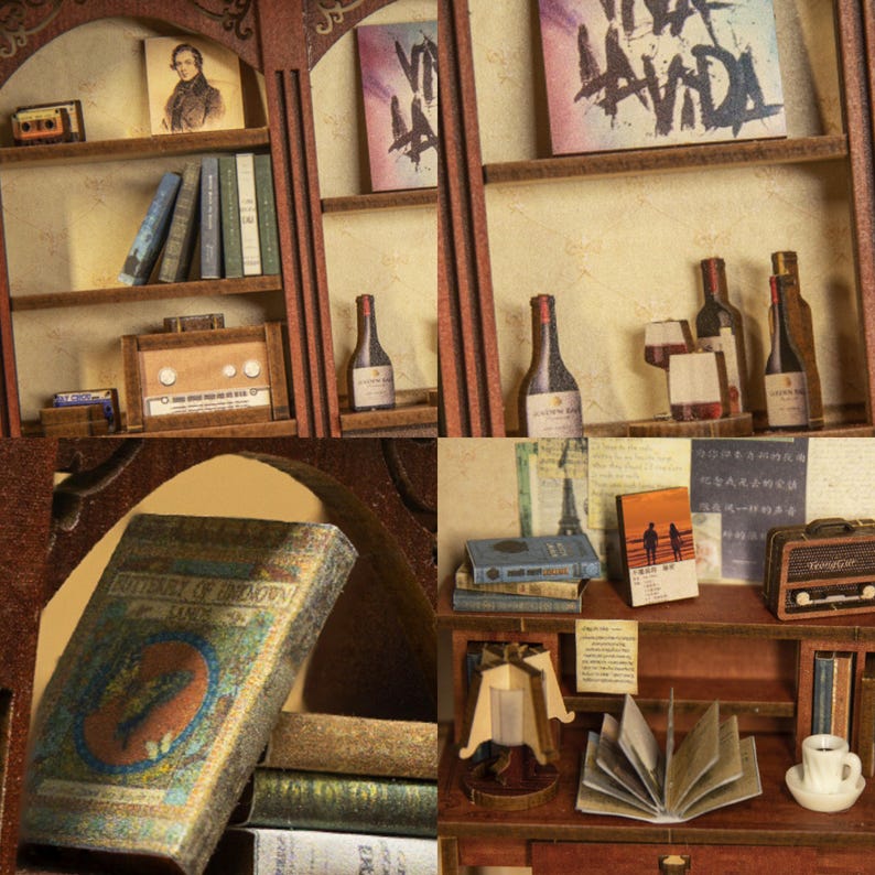Retro Music Studio Book Nook Kit, DIY Miniature Music Room Rolife ...