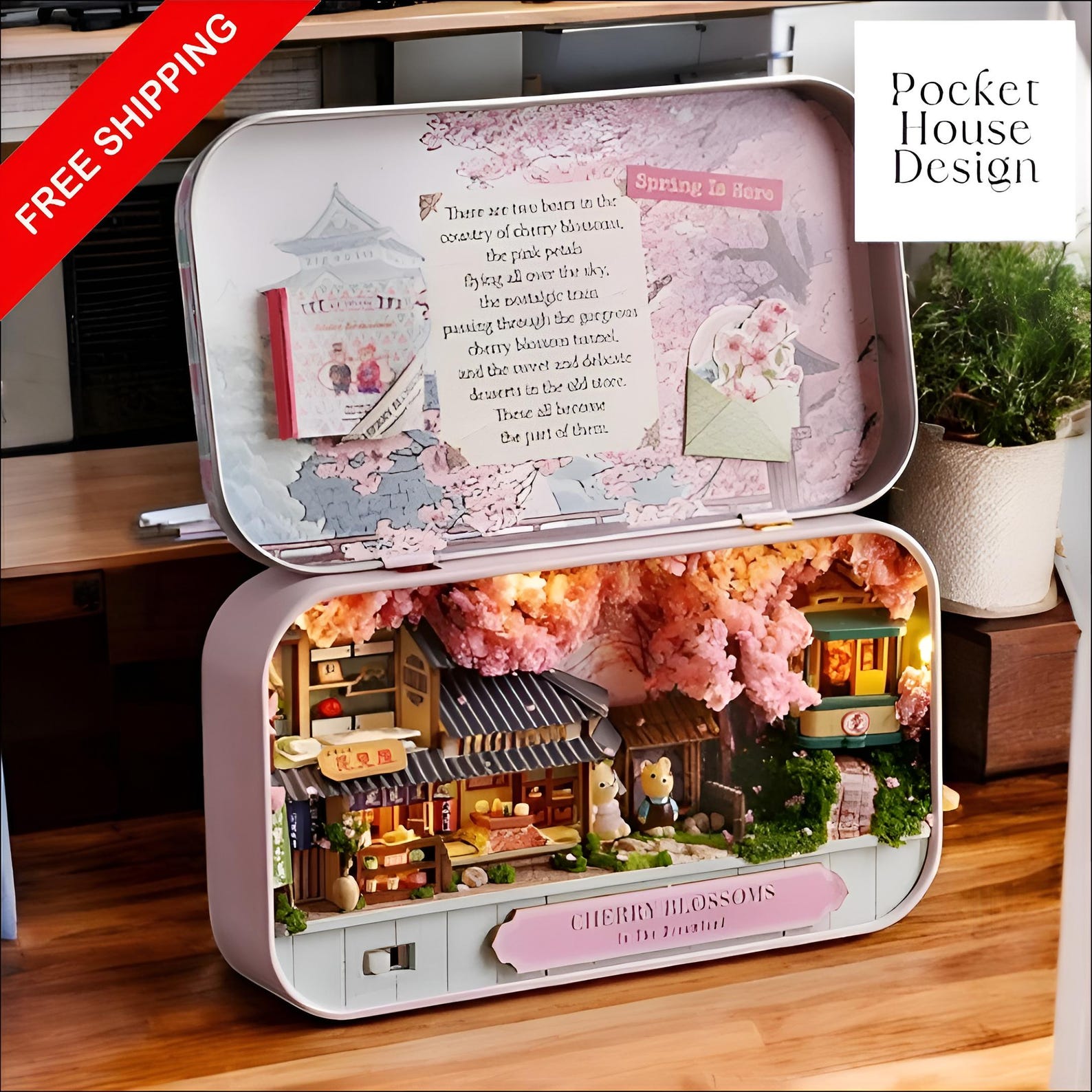 Super Tiny House Kit 1:100 Tiny Tin Mini World DIY Miniature House ...