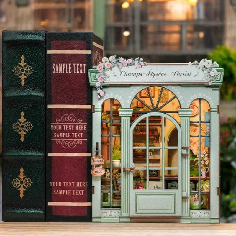 DIY Miniature Flower Shop Book Nook: Handmade Garden House Diorama - Etsy
