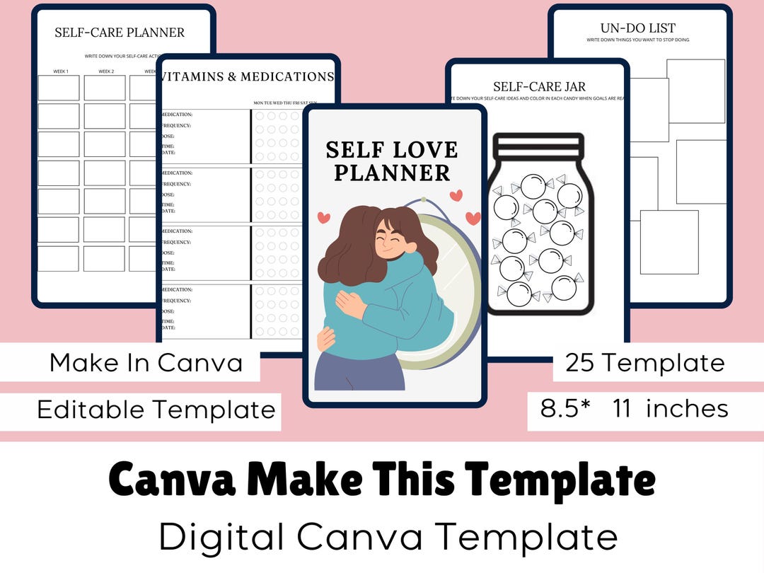 Self Love Journal Printable and Editable Template | Self Love Workbook ...