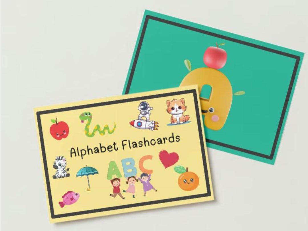 Alphabet Flashcards, Very Colourful!! - Etsy