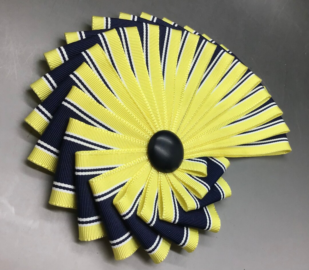 Yellow, Blue and White Striped Chambered Nautilus Cocarde Cockade ...