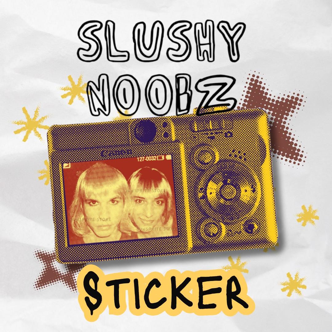 Slushy Noobz Yellow & Orange Kiss-cut Stickers - Etsy