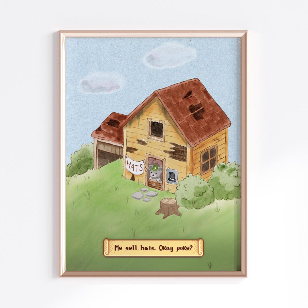 Hat Mouse Stardew Valley Art, Stardew Valley Print, Stardew Home Decor ...