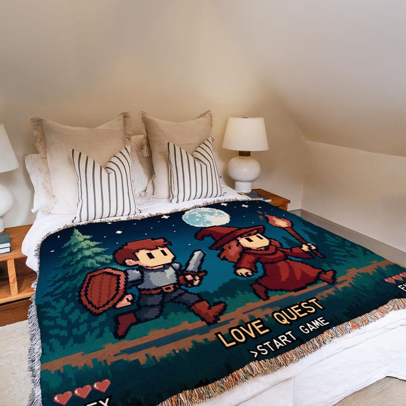 Custom Pixel Art Blanket - Etsy UK