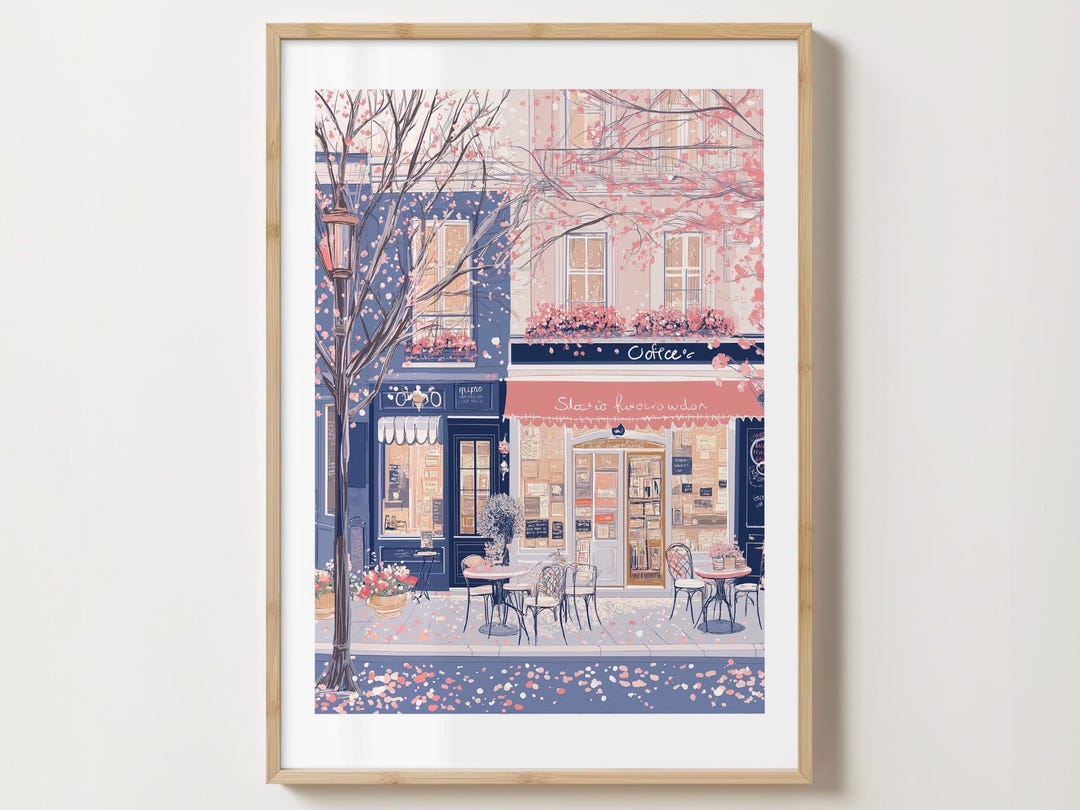 Patisserie Print, Coffee Poster, Kitchen Wall Art, Pink Wall Art ...