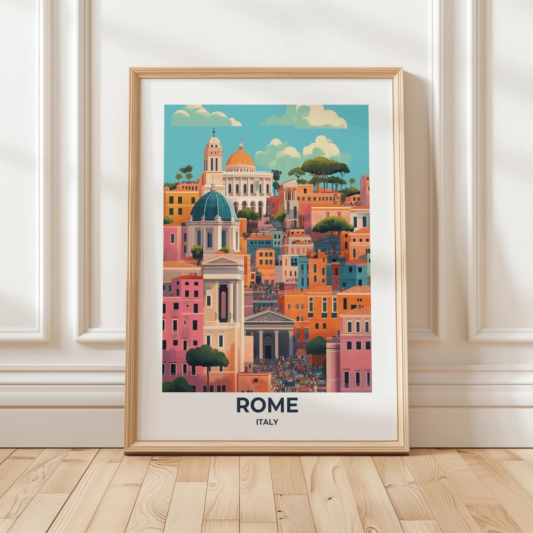 Rome Travel Poster, Rome Poster, Rome Travel Print, Rome City Print ...