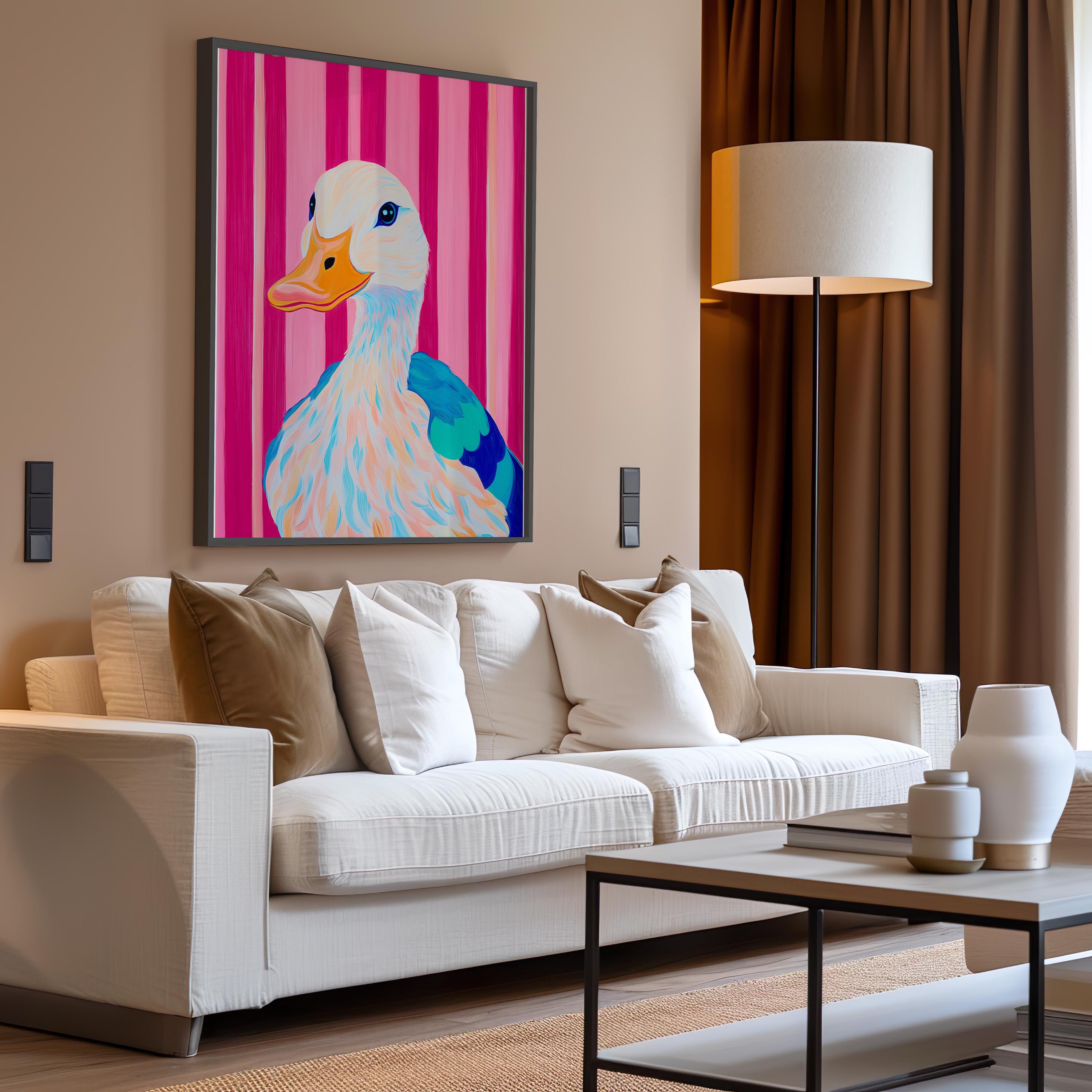 Duck Poster, Duck Wall Art, Animal Art Print, Bathroom Art, Animal ...