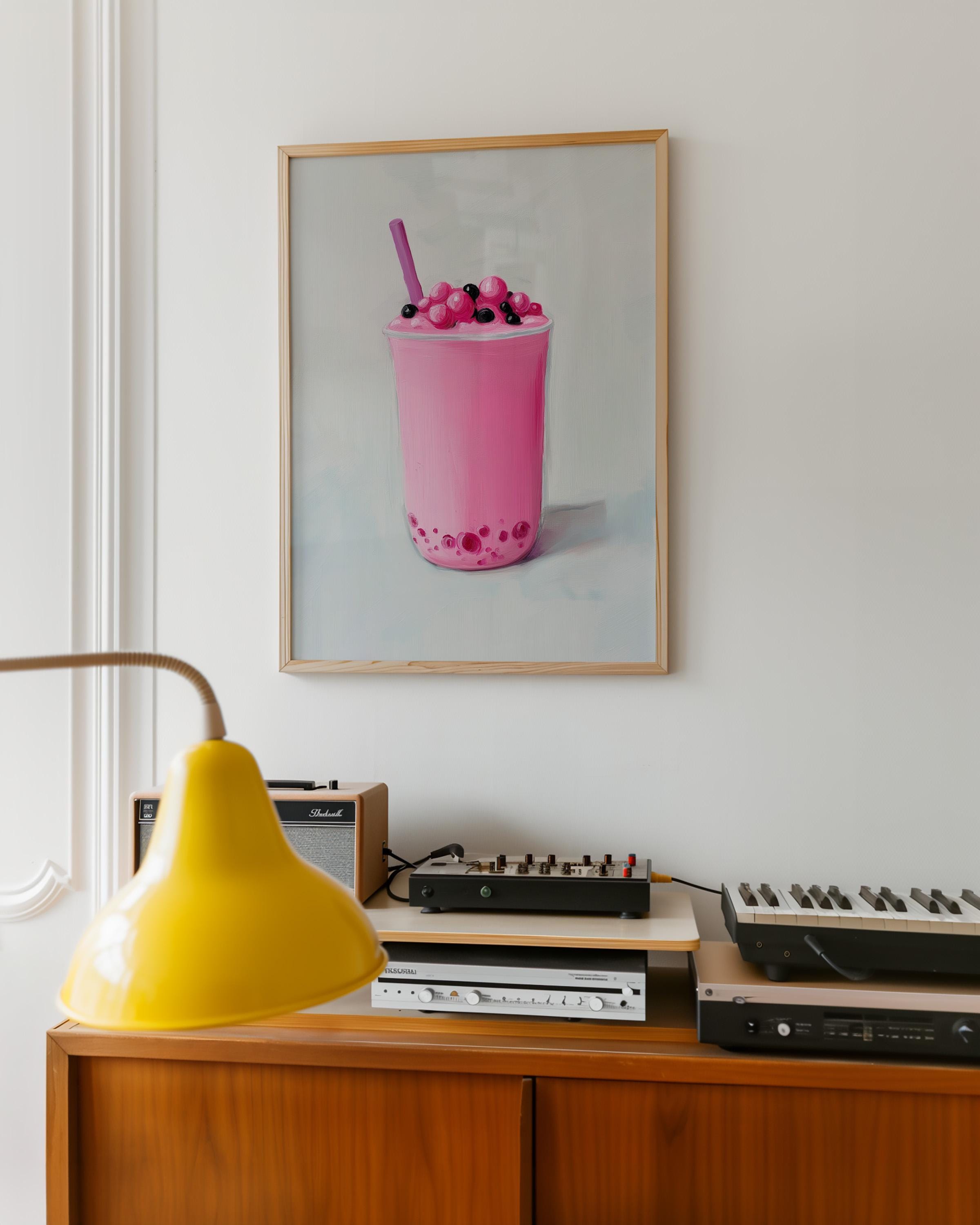 Bubble Tea Wall Art, Tea Poster, Boba Tea Print, Illustrated Art Print ...