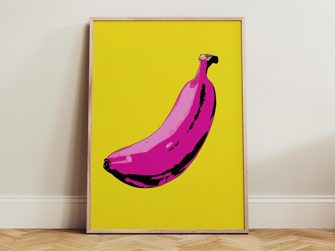 Banana Print, Banana Illustration, Abstract Wall Art, Banana Wall Art ...