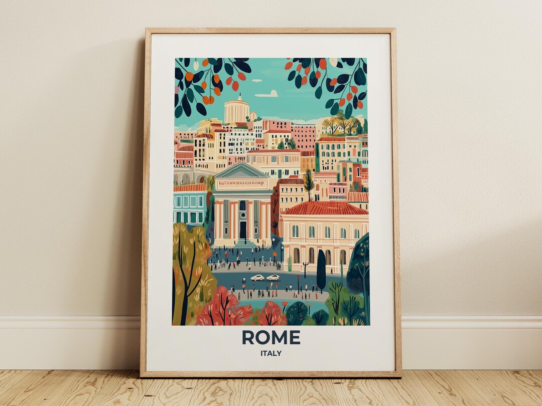 Rome Travel Poster, Rome Poster, Rome Travel Print, Rome City Print ...