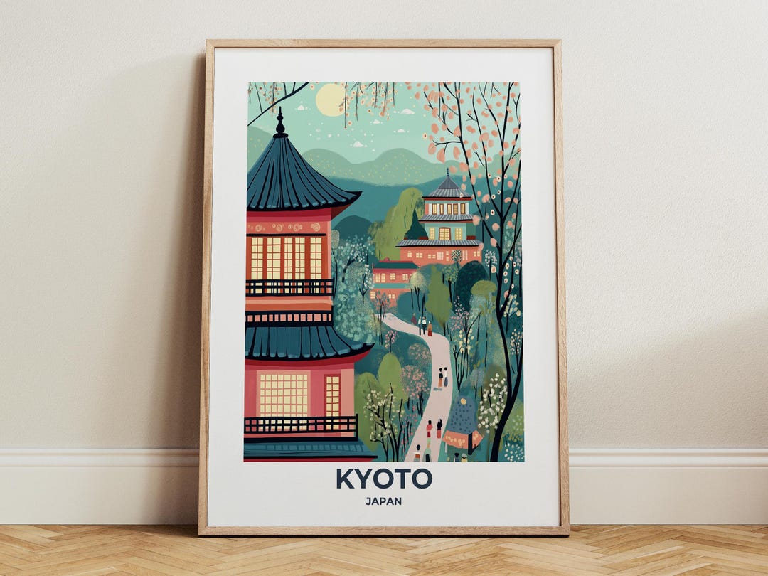 Kyoto Travel Poster, Kyoto Poster, Kyoto Travel Print, Kyoto City Print, Travel Print, Travel ...