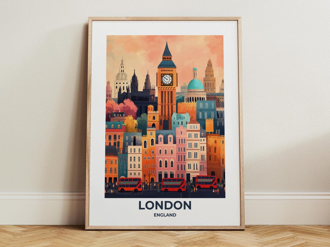 London Travel Poster London Poster London Travel Print London City ...