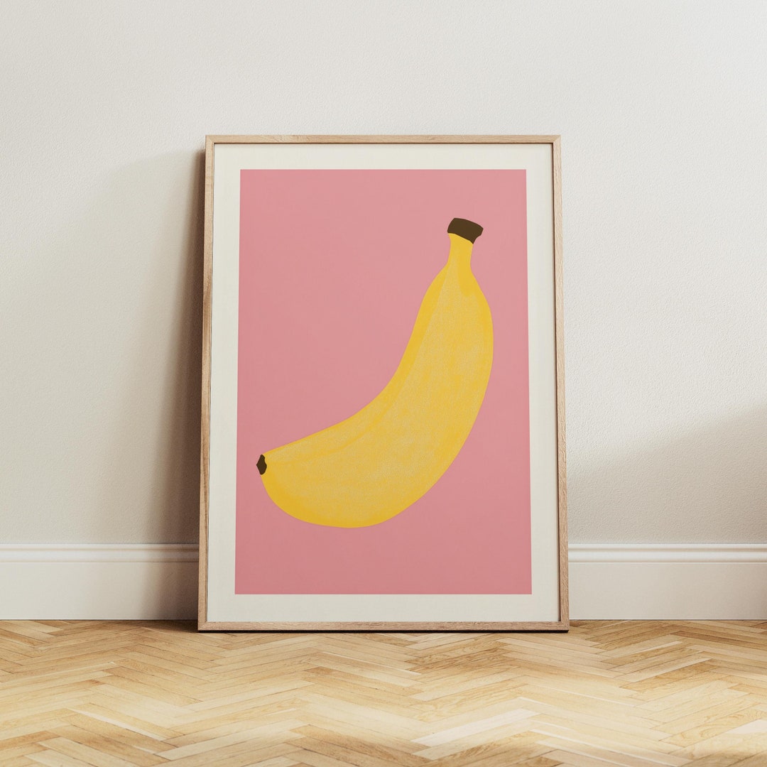 Banana Print, Banana Illustration, Abstract Wall Art, Banana Wall Art ...